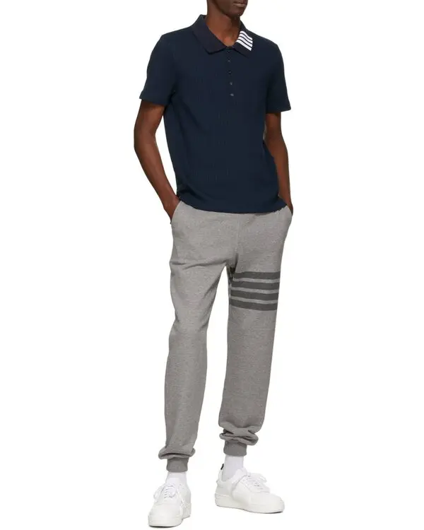 Thom Browne 4-bar Drawstring Track Pants - Medium Gray