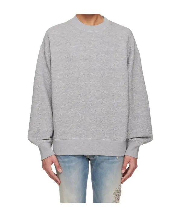 Amiri Oversized Jacquard Crewneck Sweatshirt - Gray
