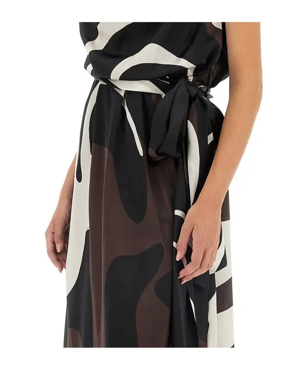 Kiton Printed Midi Dress - Black