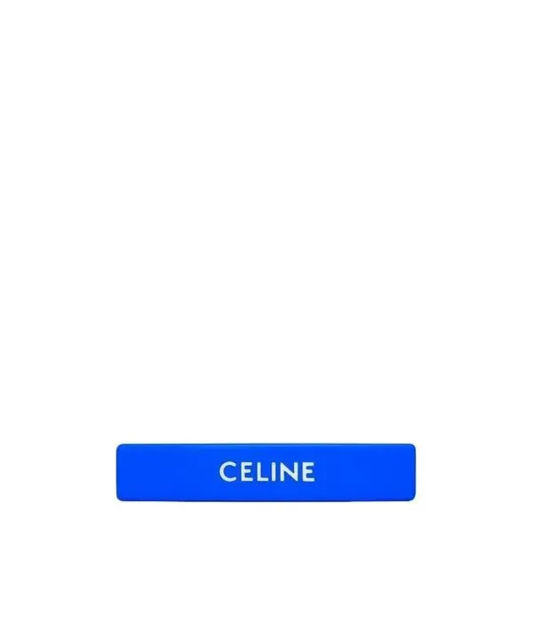 Celine Monochroms Hair Clip In Acetate And Steel - Blue