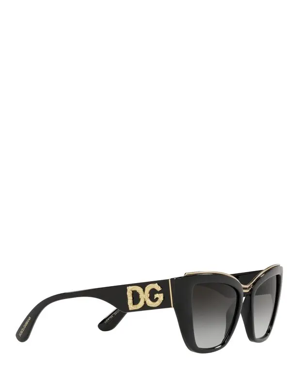 Dolce & Gabbana Butterfly Frame Sunglasses - Black