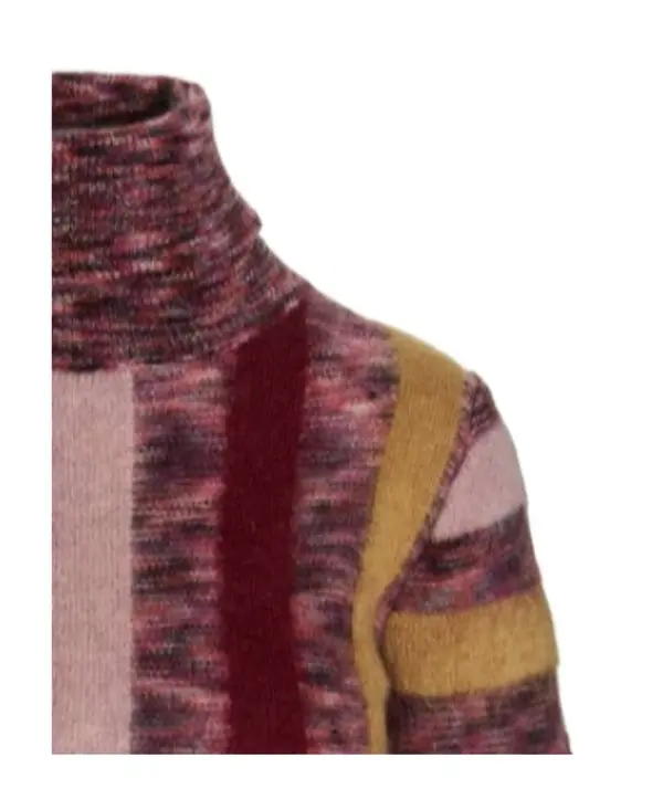 Dsquared2 Striped Cropped Turtleneck Jumper