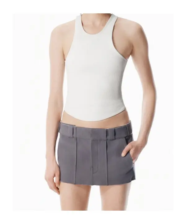 Alexander Wang Mid-rise Skorts With Raw Hem