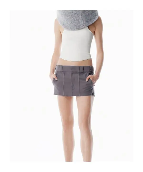 Alexander Wang Mid-rise Skorts With Raw Hem