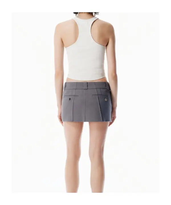 Alexander Wang Mid-rise Skorts With Raw Hem