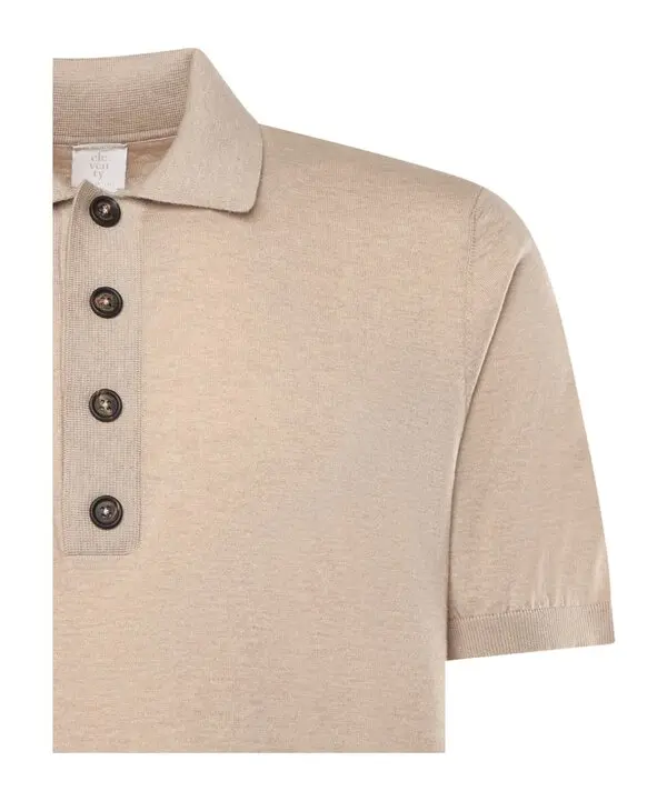 Eleventy Buttoned Polo Shirt - Nude