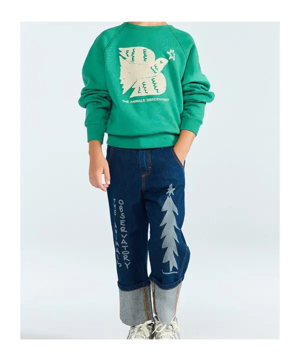 THE ANIMALS OBSERVATORY Crew Neck Sweatshirt With Printed Design