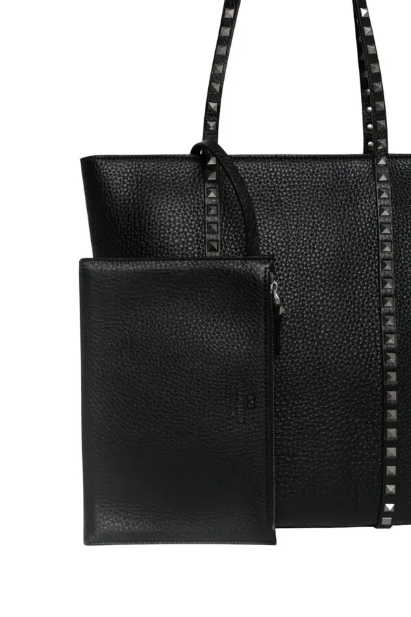 Valentino Garavani Rockstud Open Top Tote Bag - Black