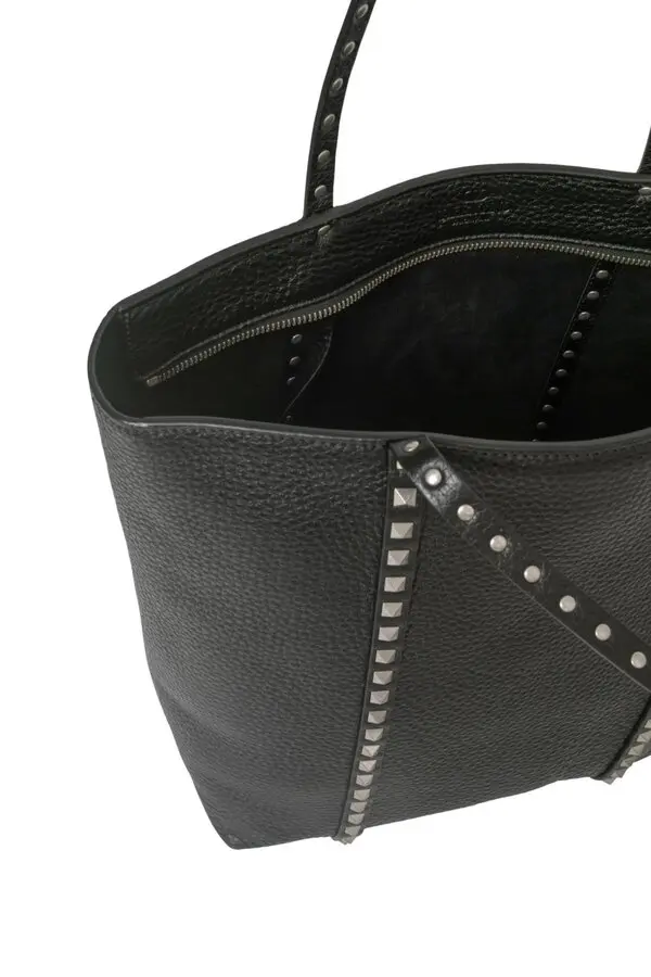 Valentino Garavani Rockstud Open Top Tote Bag - Black