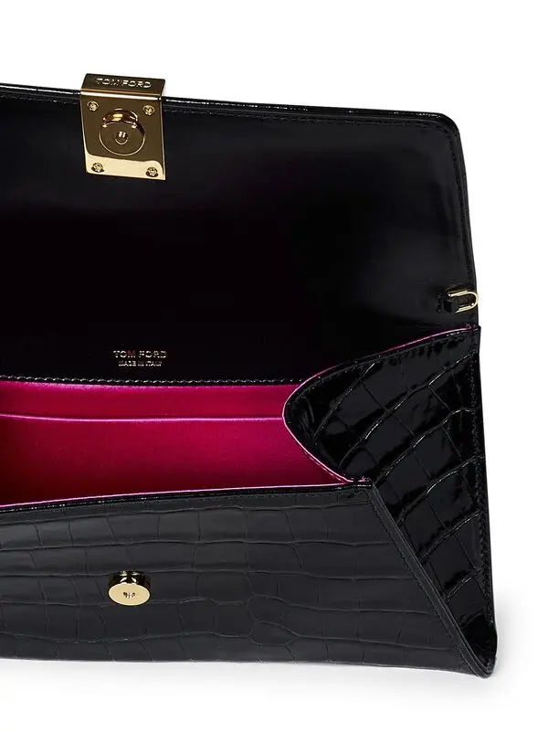 TOM FORD Logo Plaque Embossed Shoulder Bag