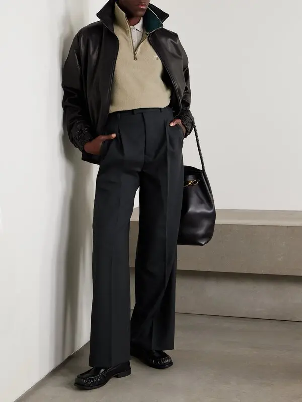 Aimé Leon Dore Fleece Half-zip Sweatshirt With Ribbed Cuffs