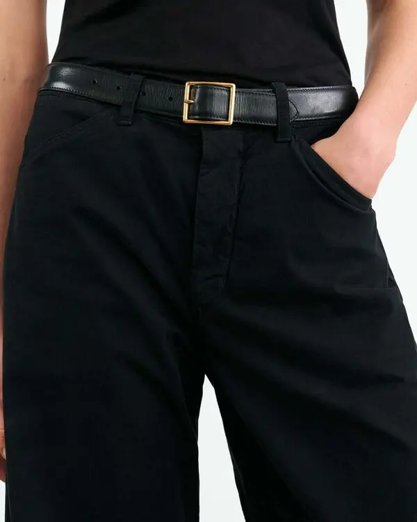 NILI LOTAN Gabriele Leather Belt - Black