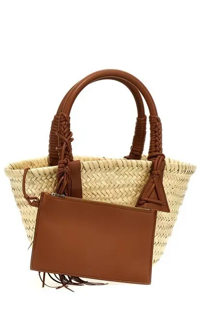 Alanui Icon Palm Leaf Small Tote Bag - Nude