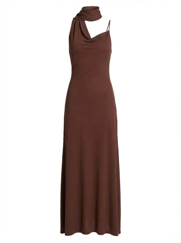 AYA MUSE Halterneck Maxi Dress - Red