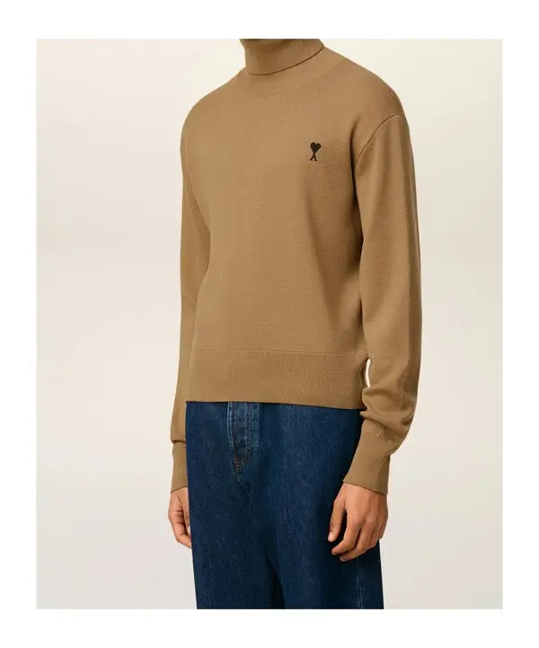 AMI Paris De Coeur Roll Neck Sweater