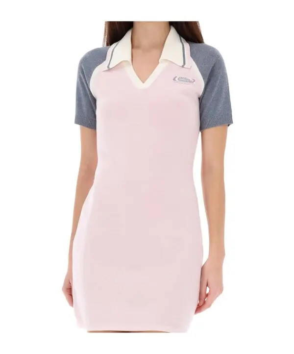 Casablanca Short-sleeved Tennis Dress - Pink