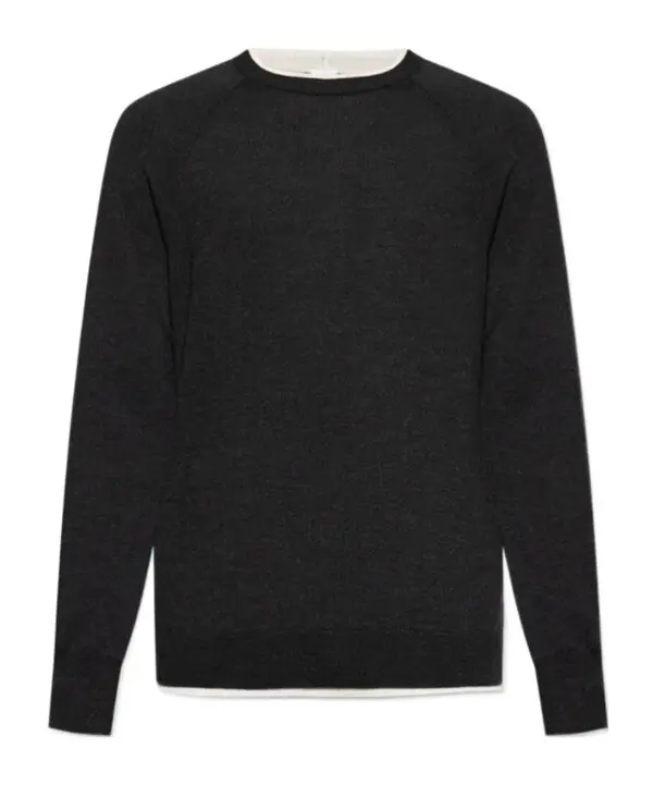 Eleventy Contrasting Trim Sweater - Black