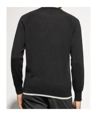 Eleventy Contrasting Trim Sweater - Black