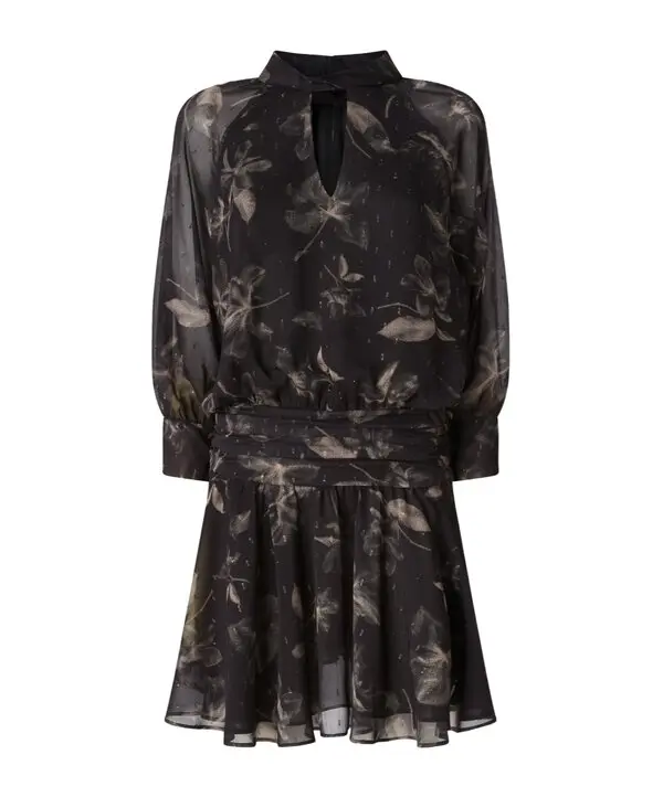 Pinko Floral Printed Three-quarter Sleeved Dress
