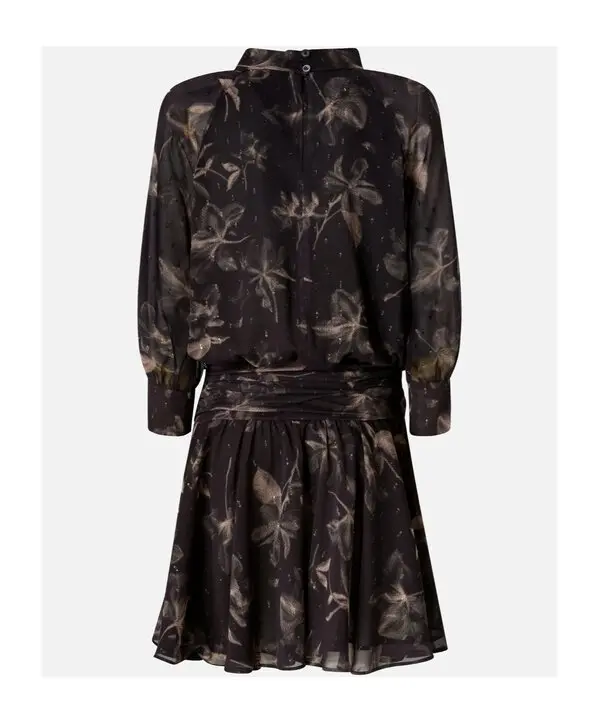 Pinko Floral Printed Three-quarter Sleeved Dress