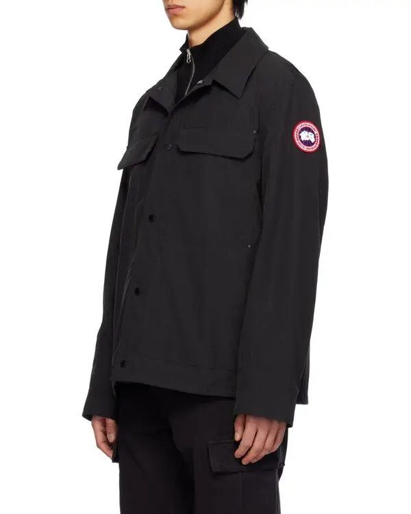 Canada Goose Burnaby Logo Patch Buttoned Jacket