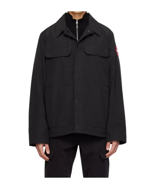 Canada Goose Burnaby Logo Patch Buttoned Jacket
