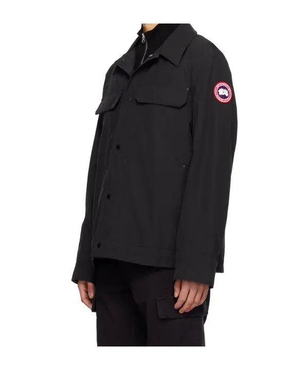 Canada Goose Burnaby Logo Patch Buttoned Jacket