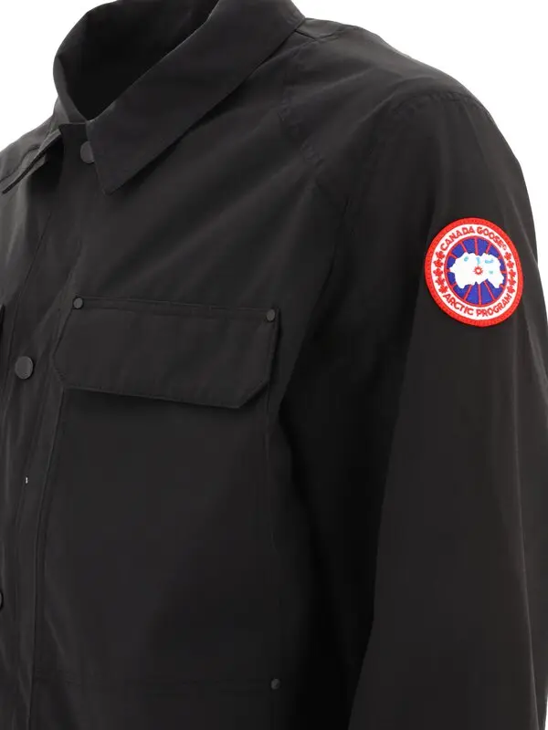 Canada Goose Burnaby Logo Patch Buttoned Jacket