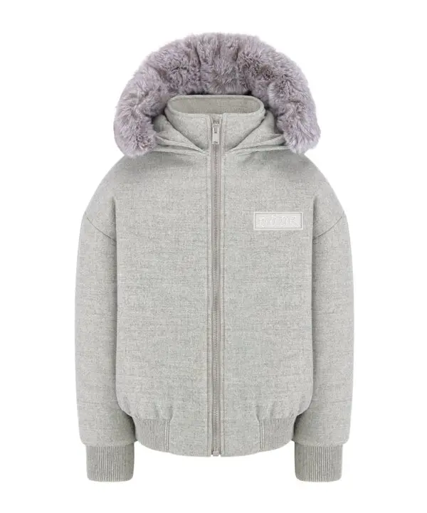 Dior Hooded Jacket With Faux Fur Trim