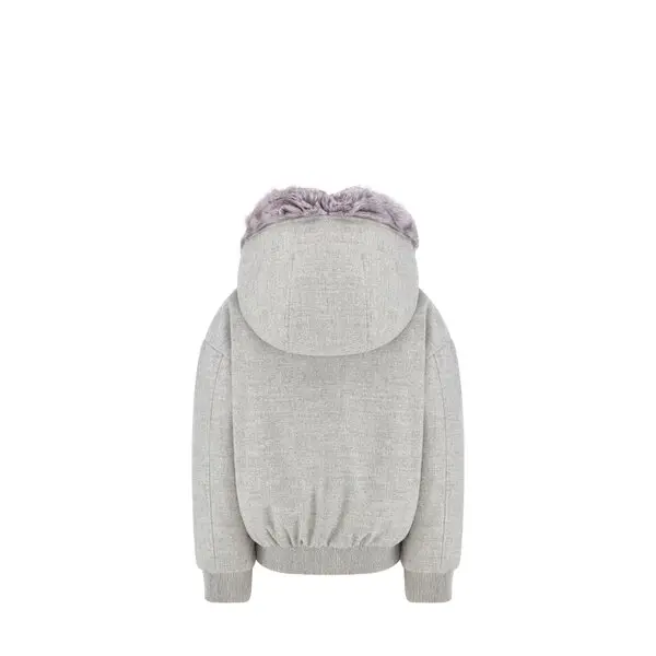 Dior Hooded Jacket With Faux Fur Trim