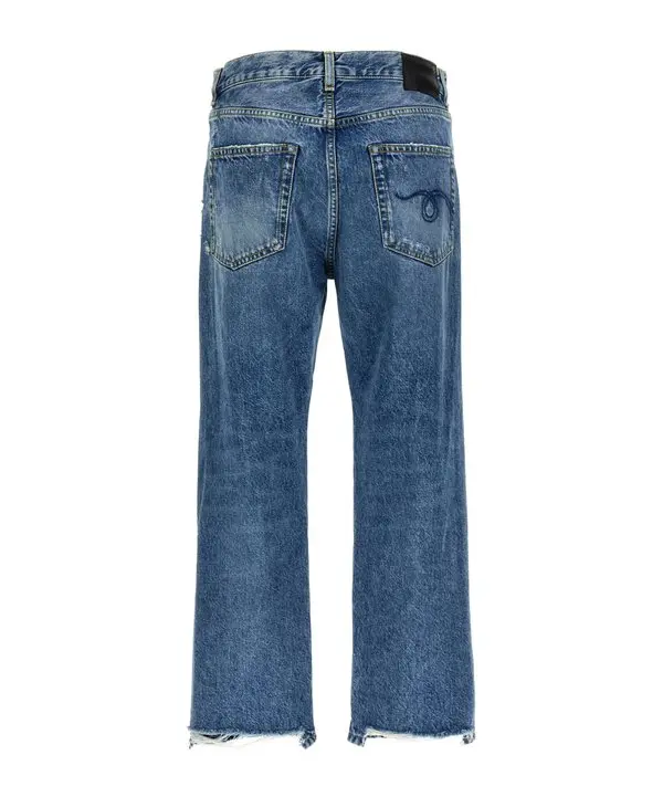 R13 Belt-loop Jeans With Distressed Details - Blue