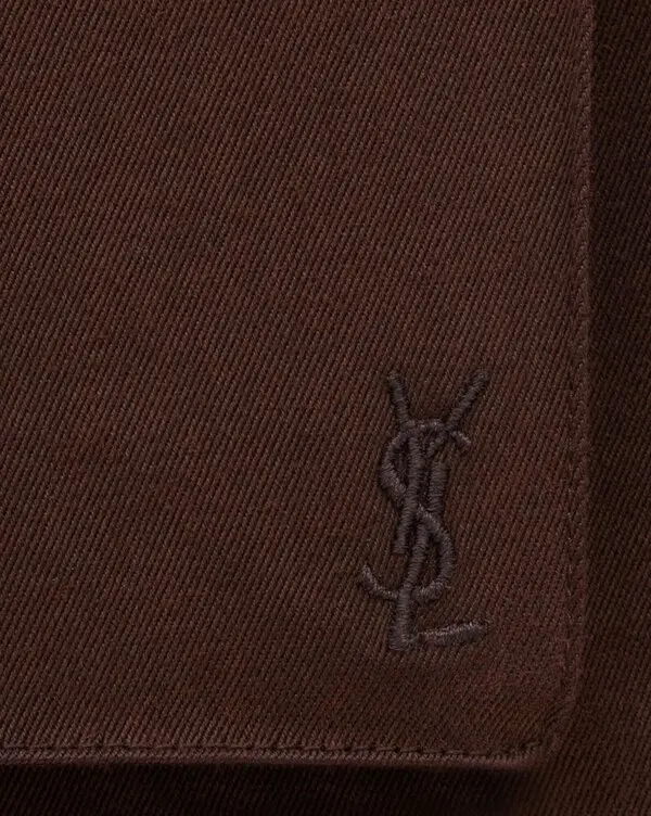 Saint Laurent Cassandre Cargo Pants - Maroon