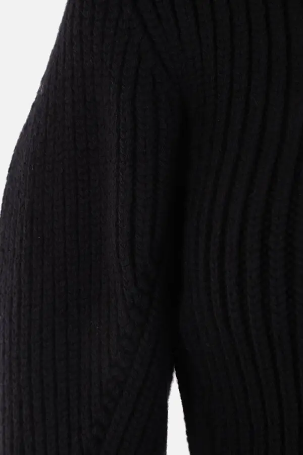 Alaïa High Neck Drop Shoulder Jumper