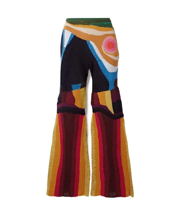 Gabriela Hearst Crocheted Flared Pants - Brown