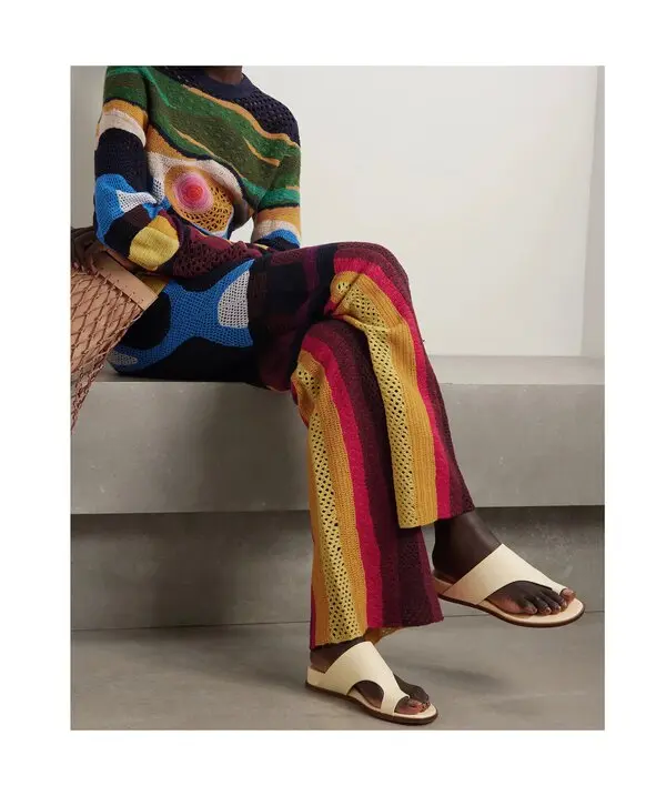 Gabriela Hearst Crocheted Flared Pants