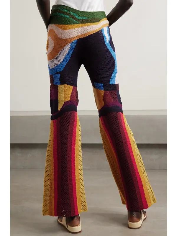 Gabriela Hearst Crocheted Flared Pants
