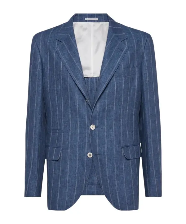 Brunello Cucinelli Twill Blazer - Blue
