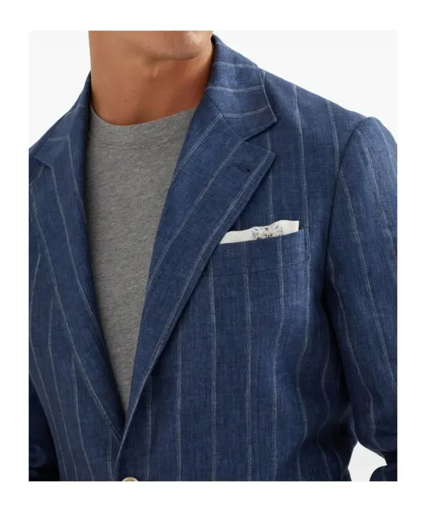 Brunello Cucinelli Twill Blazer - Blue