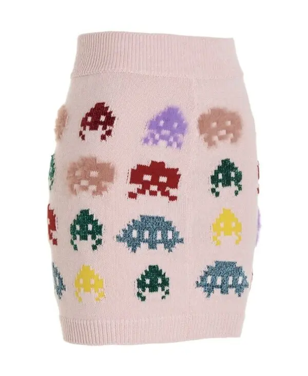 Stella McCartney Alien Intarsia Ribbed Mini Skirt