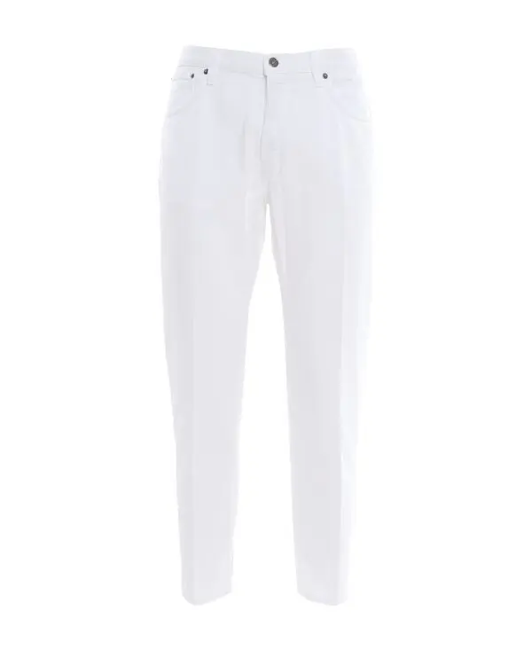 DONDUP Straight Leg Jeans - White