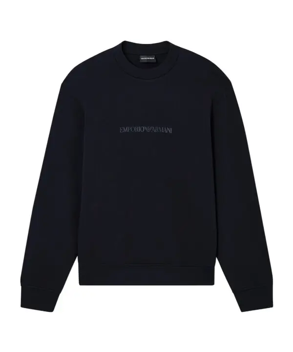Emporio Armani Logo Cotton Sweatshirt - Blue