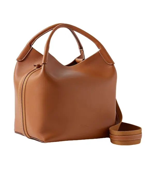 Loro Piana Bale Large Leather Bag - Brown