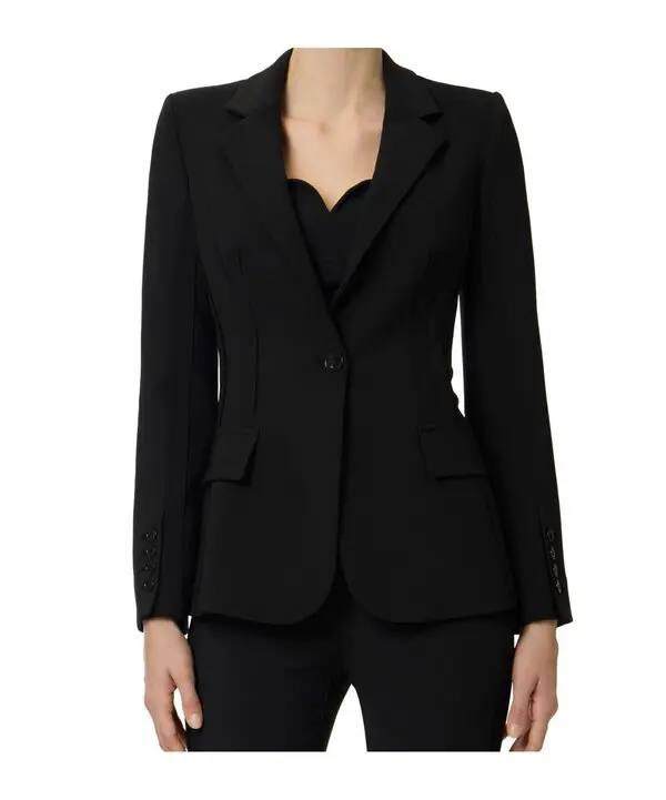 Elisabetta Franchi Single-breasted Tailored Jacket - Black
