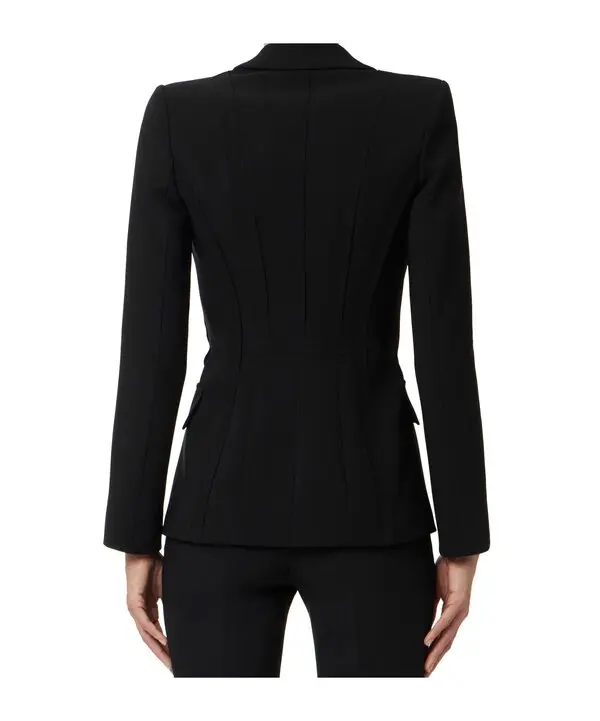 Elisabetta Franchi Single-breasted Tailored Jacket - Black