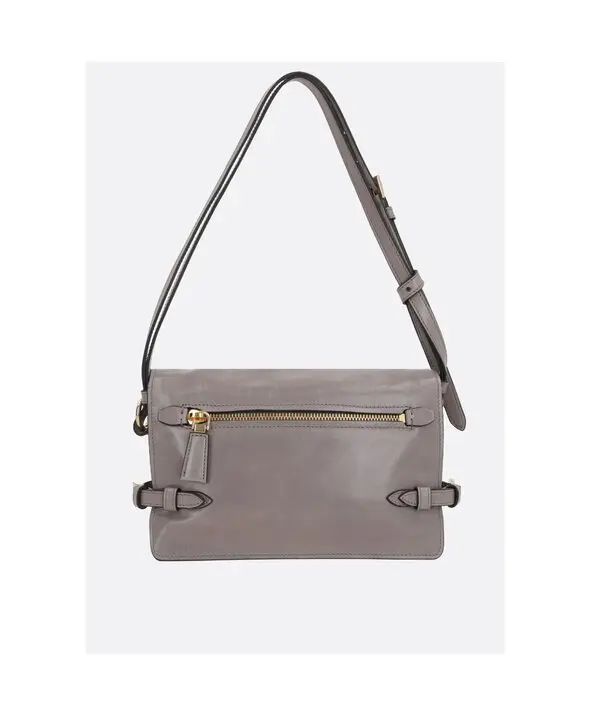Prada Triangle Logo Shoulder Bag - Gray