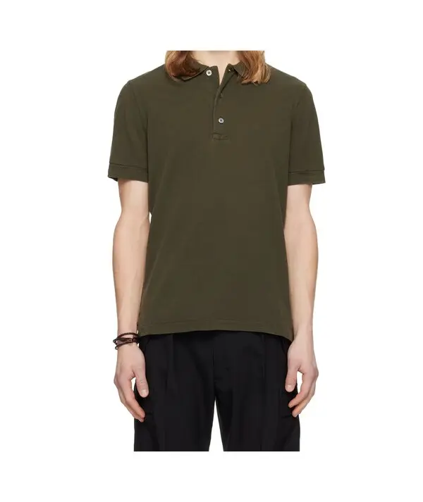 TOM FORD Short-sleeved Polo Shirt - Green