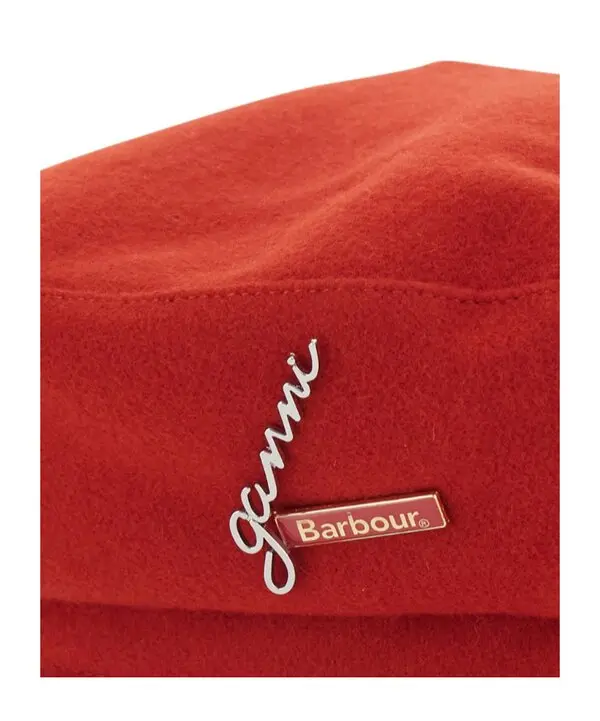 Barbour Logo Brooch Beret