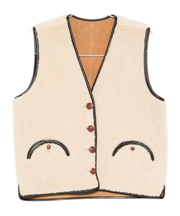 BLAZÉ MILANO Sleeveless Button-up Vest - Nude
