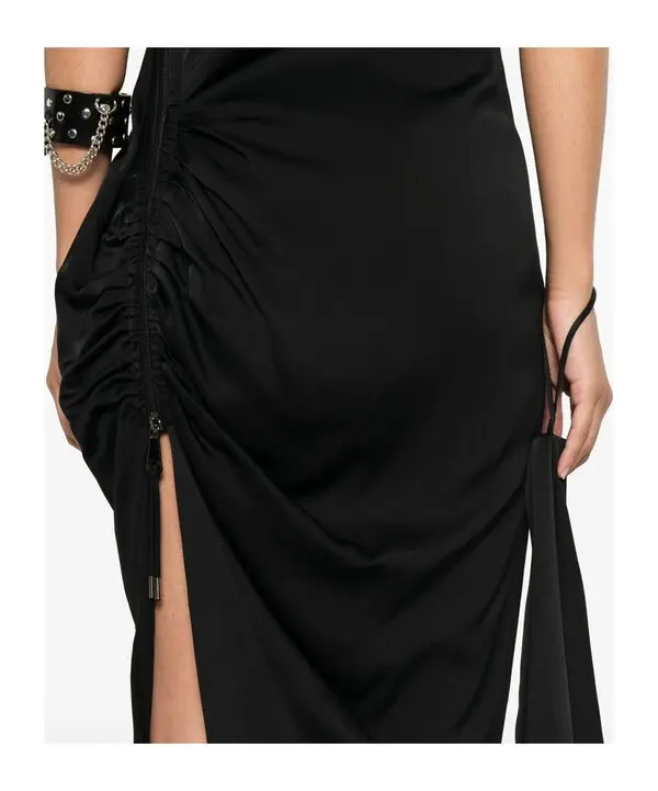 VIVIENNE WESTWOOD One-shoulder Draped Dress With Side Slits And Train Detail