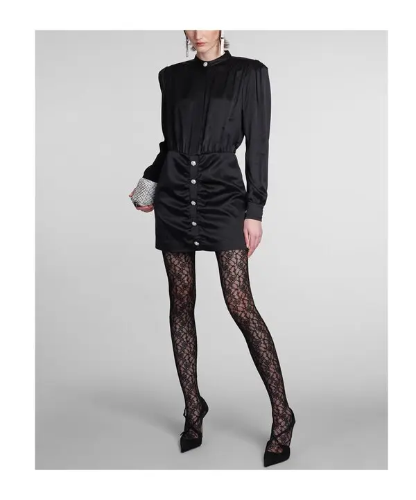 Alessandra Rich Ruched Detail Satin Dress